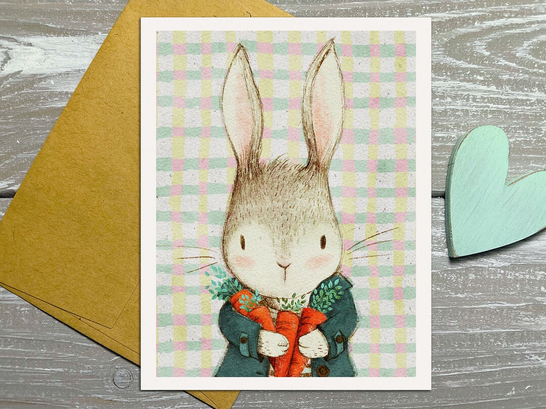 Woodland Bunny Note Cards Set, Bunny Thank You Notes Blank Inside, Kids ...