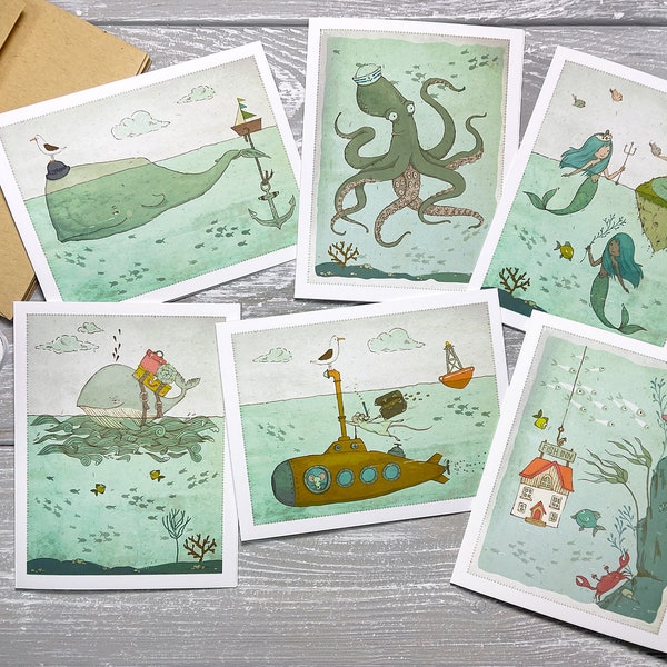 Nautical Note Cards - Etsy