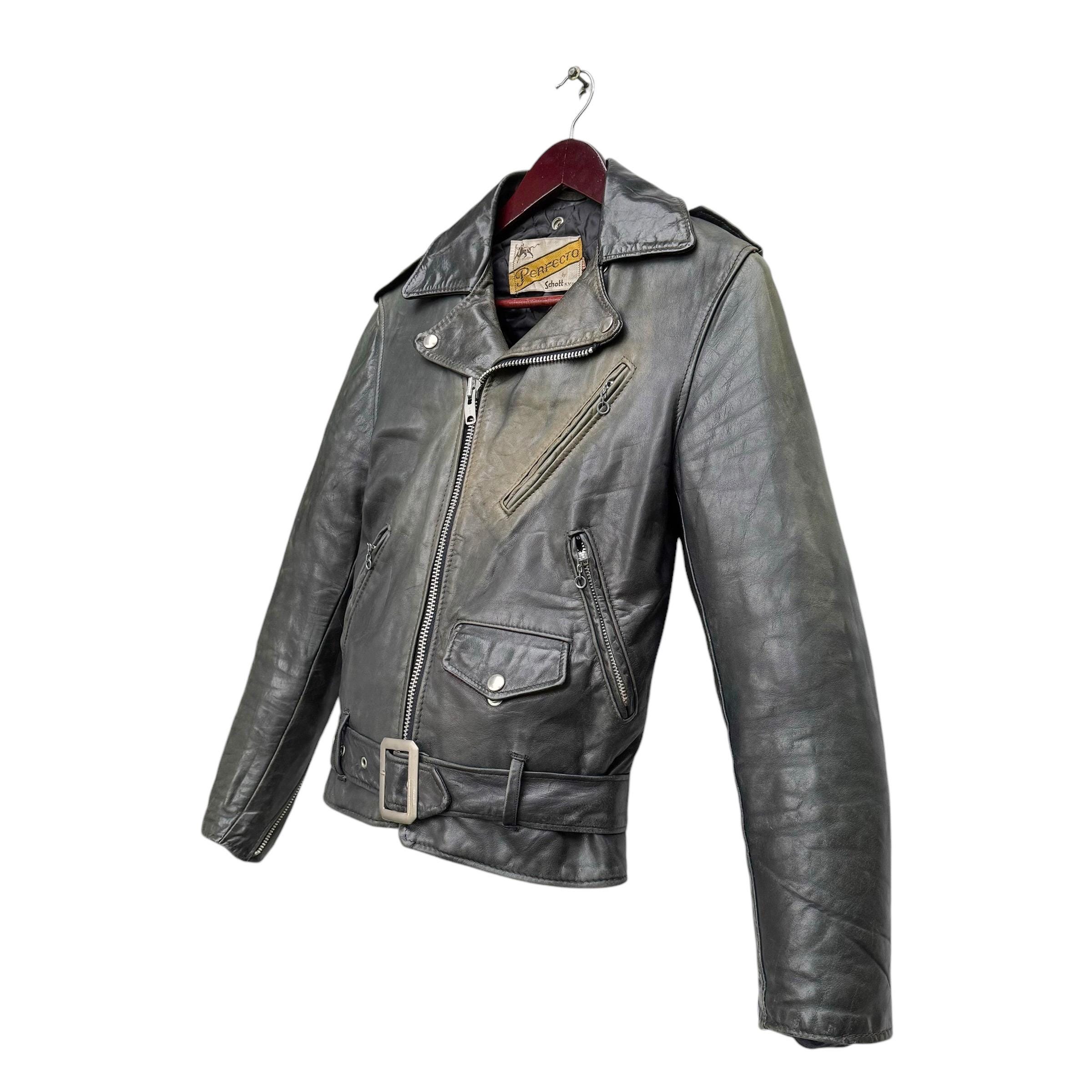 70s 80s Vintage Schott Perfecto Leather Jacket / Punk Rock Rider ...