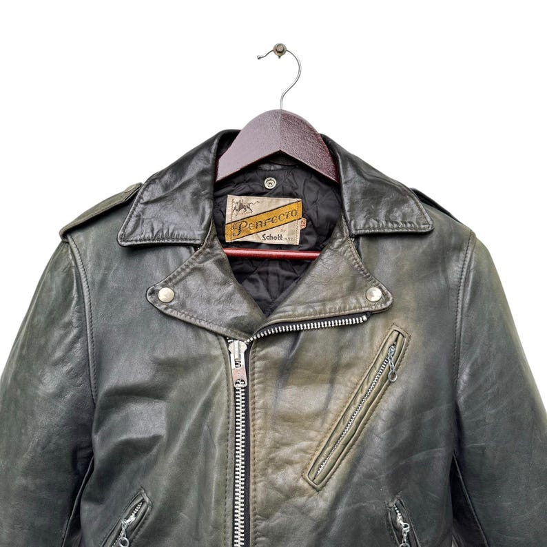 70s 80s Vintage Schott Perfecto Leather Jacket / Punk Rock Rider ...