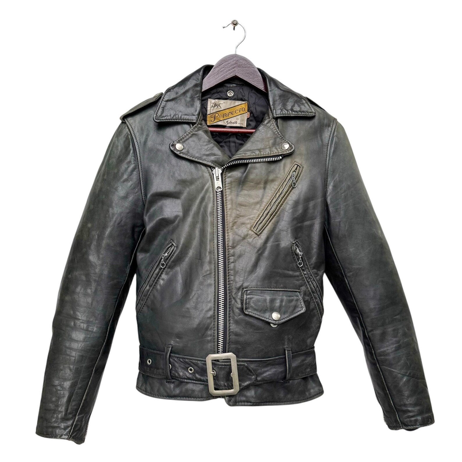 70s 80s Vintage Schott Perfecto Leather Jacket / Punk Rock Rider ...