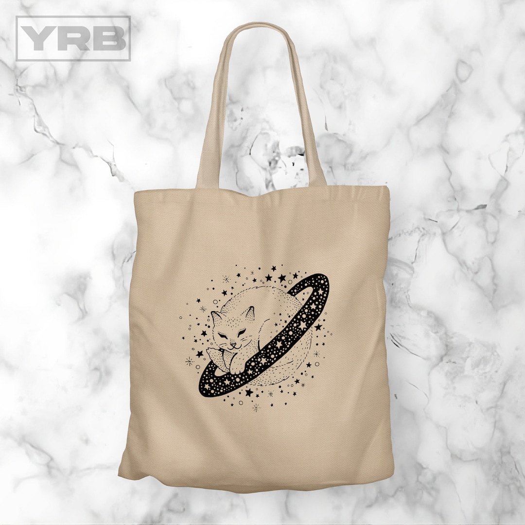 ASTRO CAT SPACE Tote Bag Shopping Bag Shopping Tote Bag Canvas Tote Bag ...