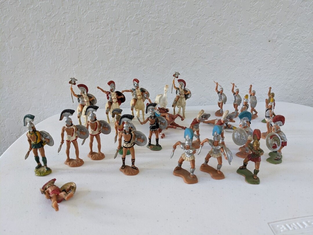England Herald Regimental Painted Plastic Greek Trojan War Warriors ...