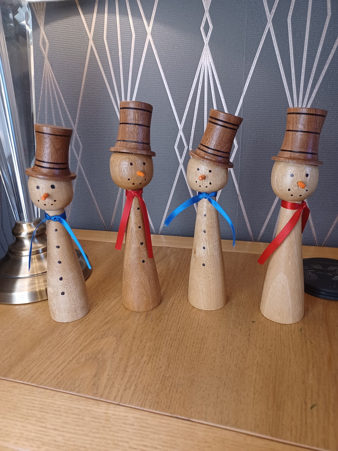 Wood Turned Snowmen for Christmas. - Etsy