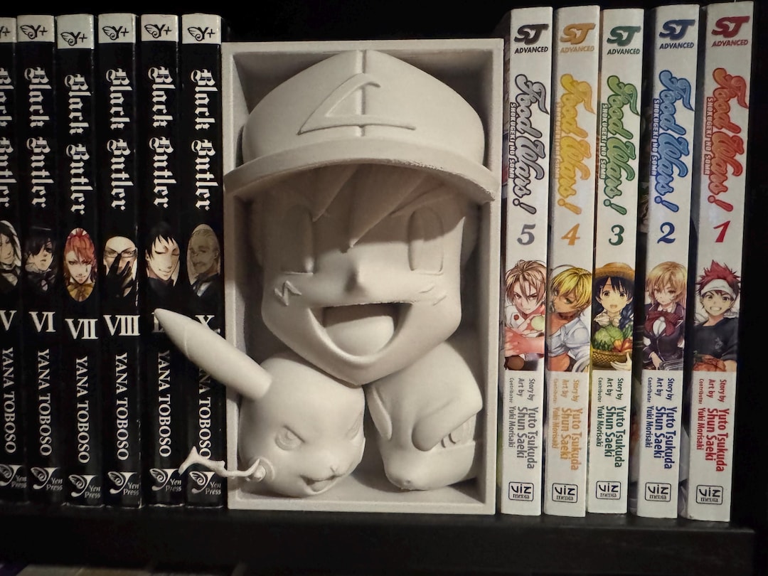 Pokémon Book Nook | Mewtwo Vs Ash & Pikachu 3D Printed Diorama | Anime ...