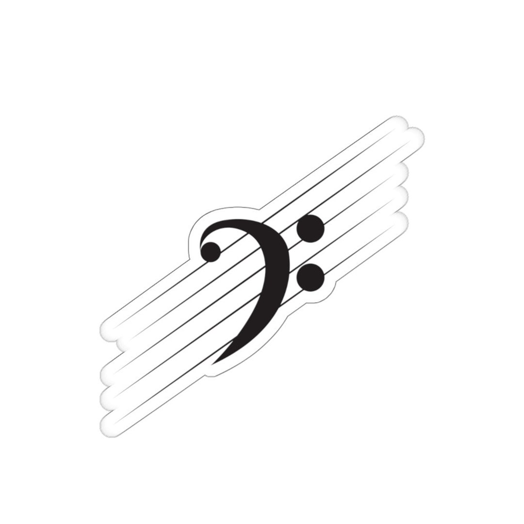 Bass Clef Die-cut Sticker - Music Gift, Cello, Bassoon, Piano Sticker ...