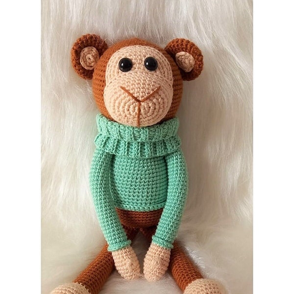 Knitted Monkey - Etsy
