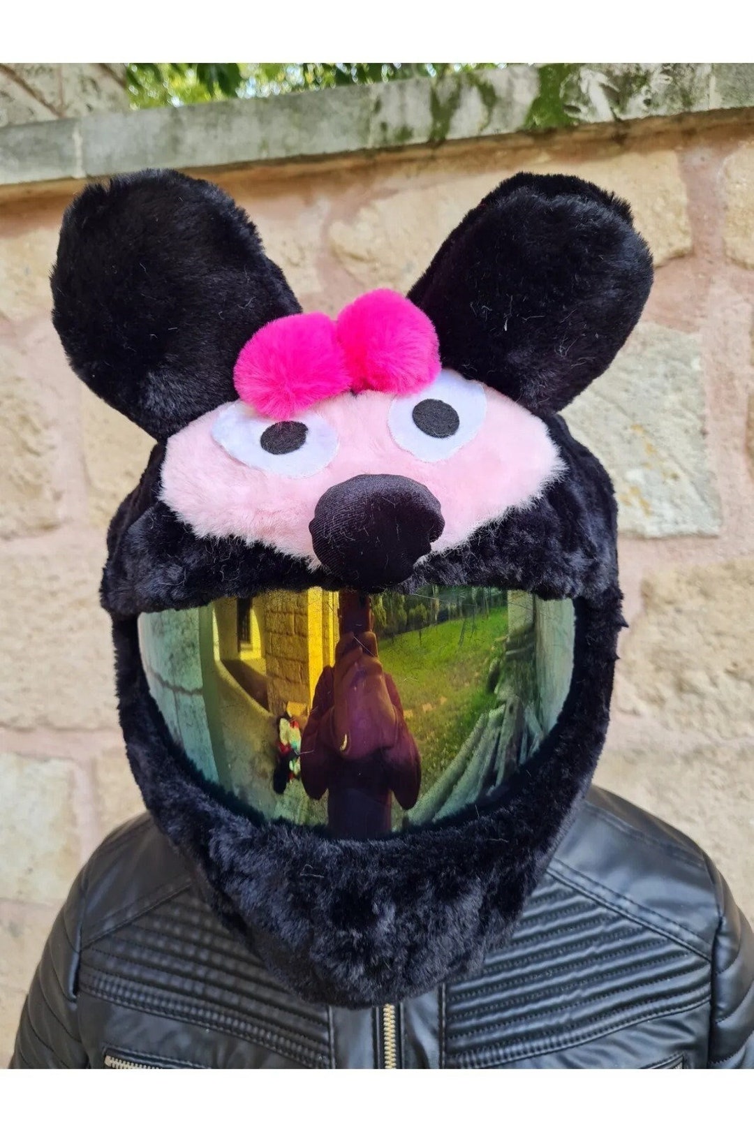 Helmet Cover Plush, Motorcycle Helmet Cover, Motorbike Funny Case ...