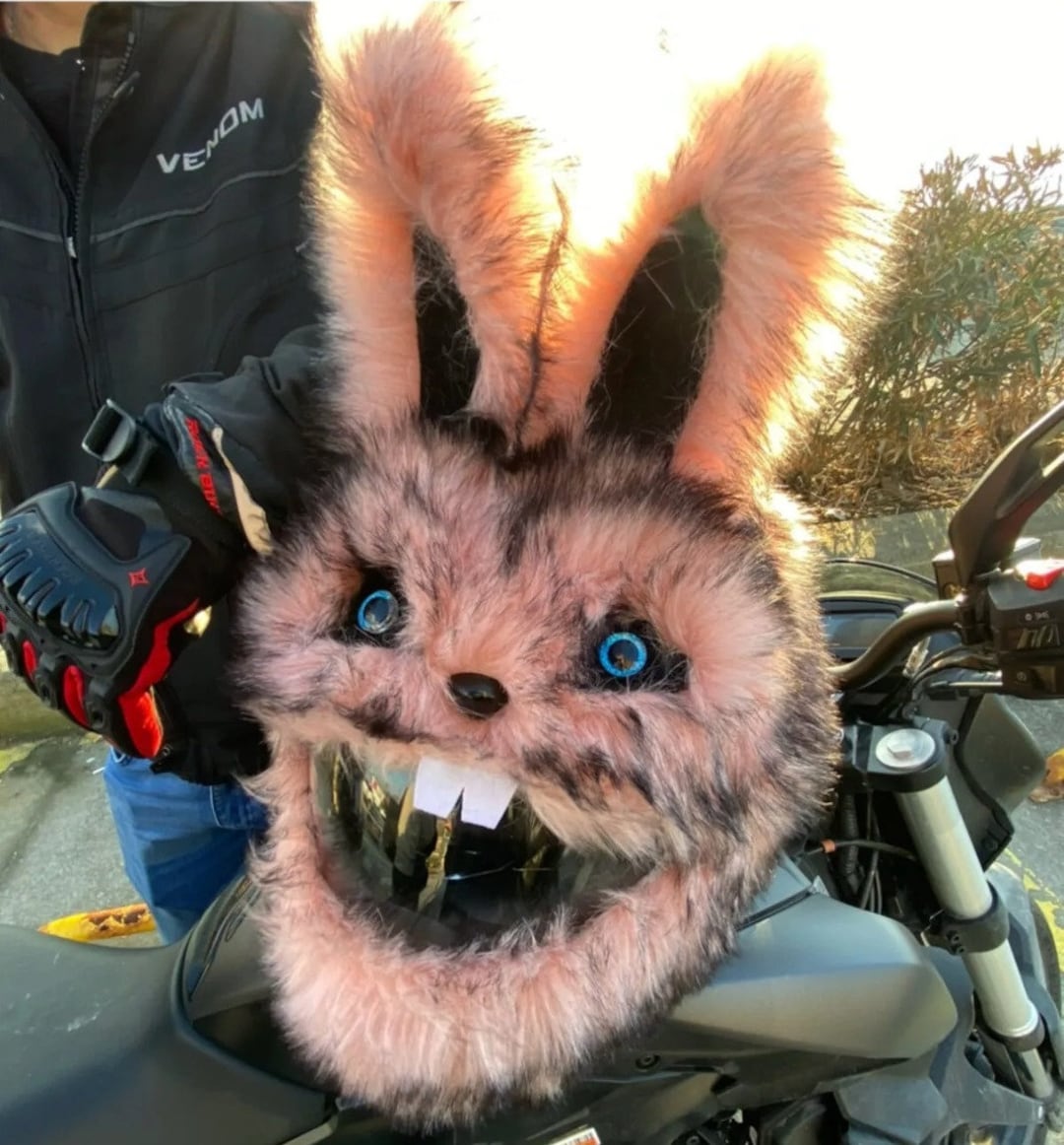 Buy Rabbit Helmet Cover Plush, Motorcycle Helmet Cover, Motorbike Funny ...