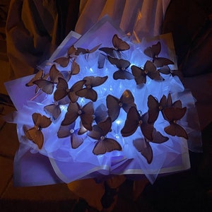 Led Lighted Butterfly Bouquet, Forever Flowers, Butterfly Led Bouquet ...