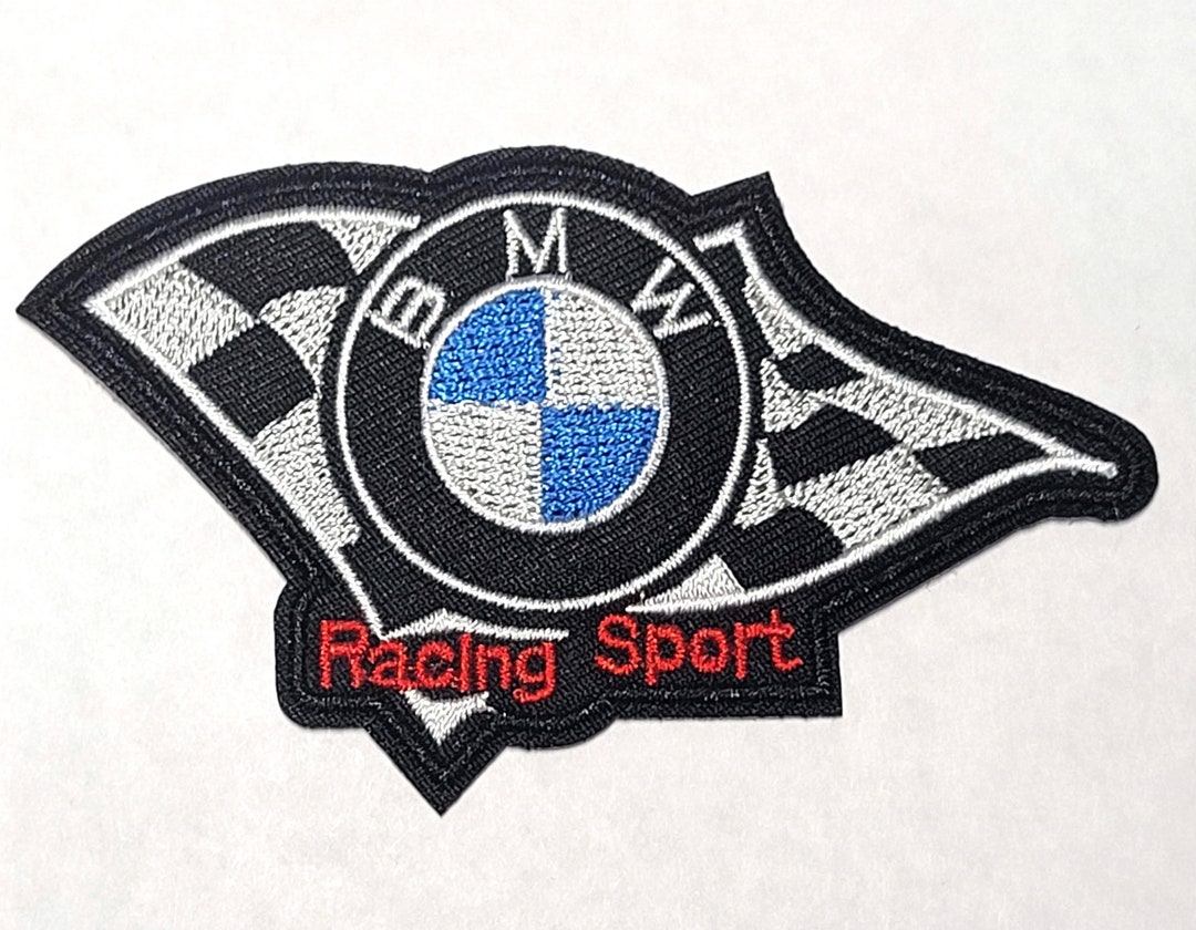 BMW Flag Racing Sport Embroidered Patch Self Adhesive Motorcycle Car ...