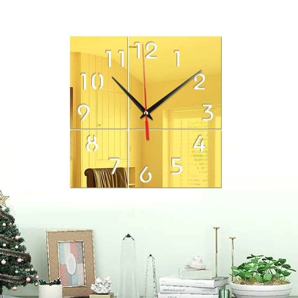 Mirrored Wall Clock - Etsy