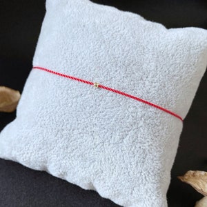 14k Gold Red String Bracelet Silk Cord Red String Bracelet - Etsy