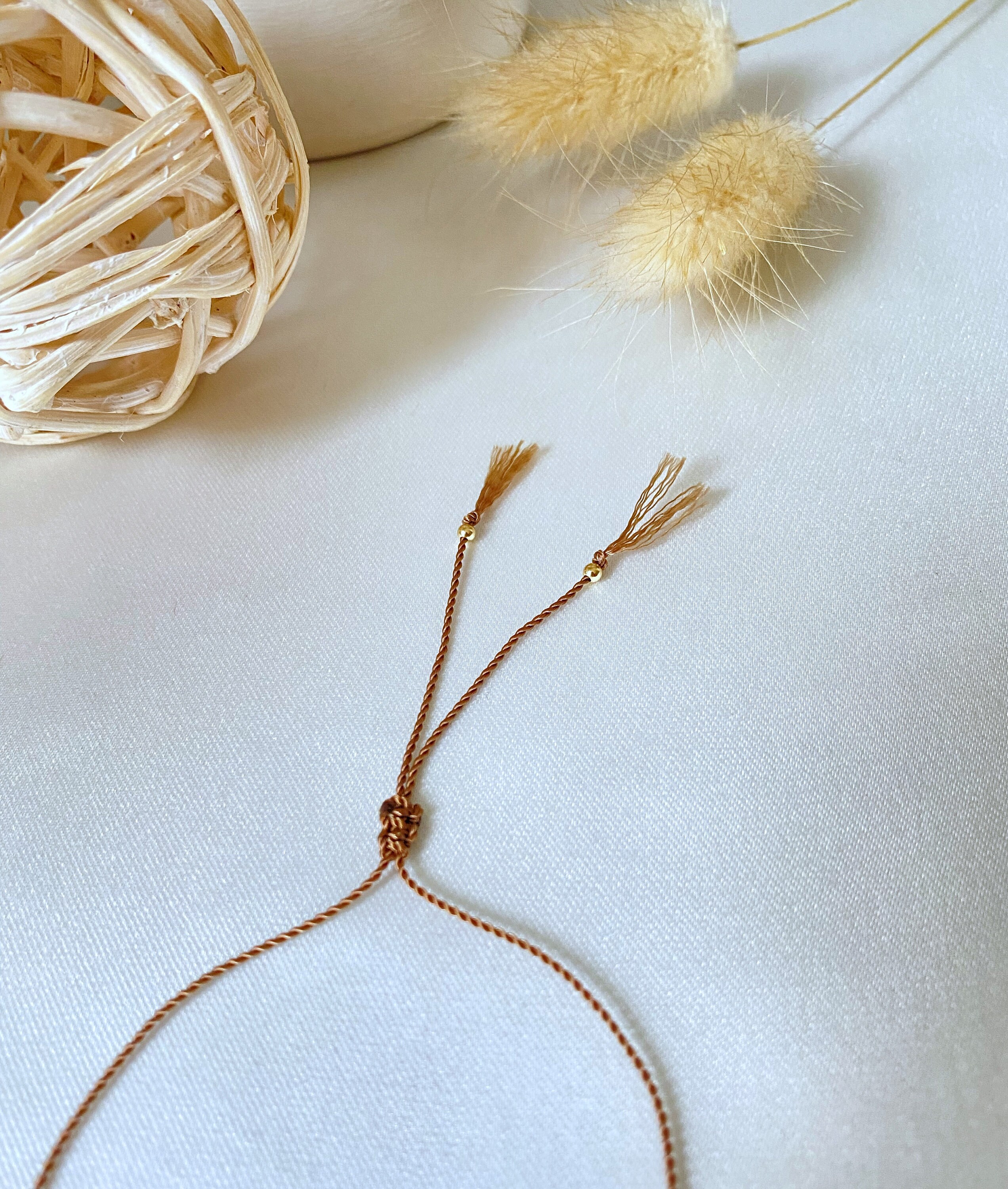 Macrame 14k Gold Red String Bracelet Silk Cord Red String - Etsy