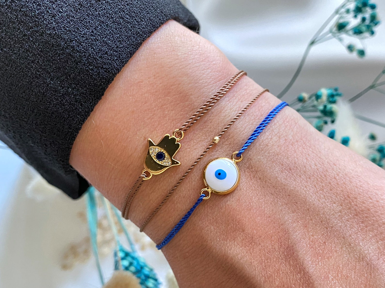 14k Gold Red String Bracelet Silk Cord Red String Bracelet | Etsy