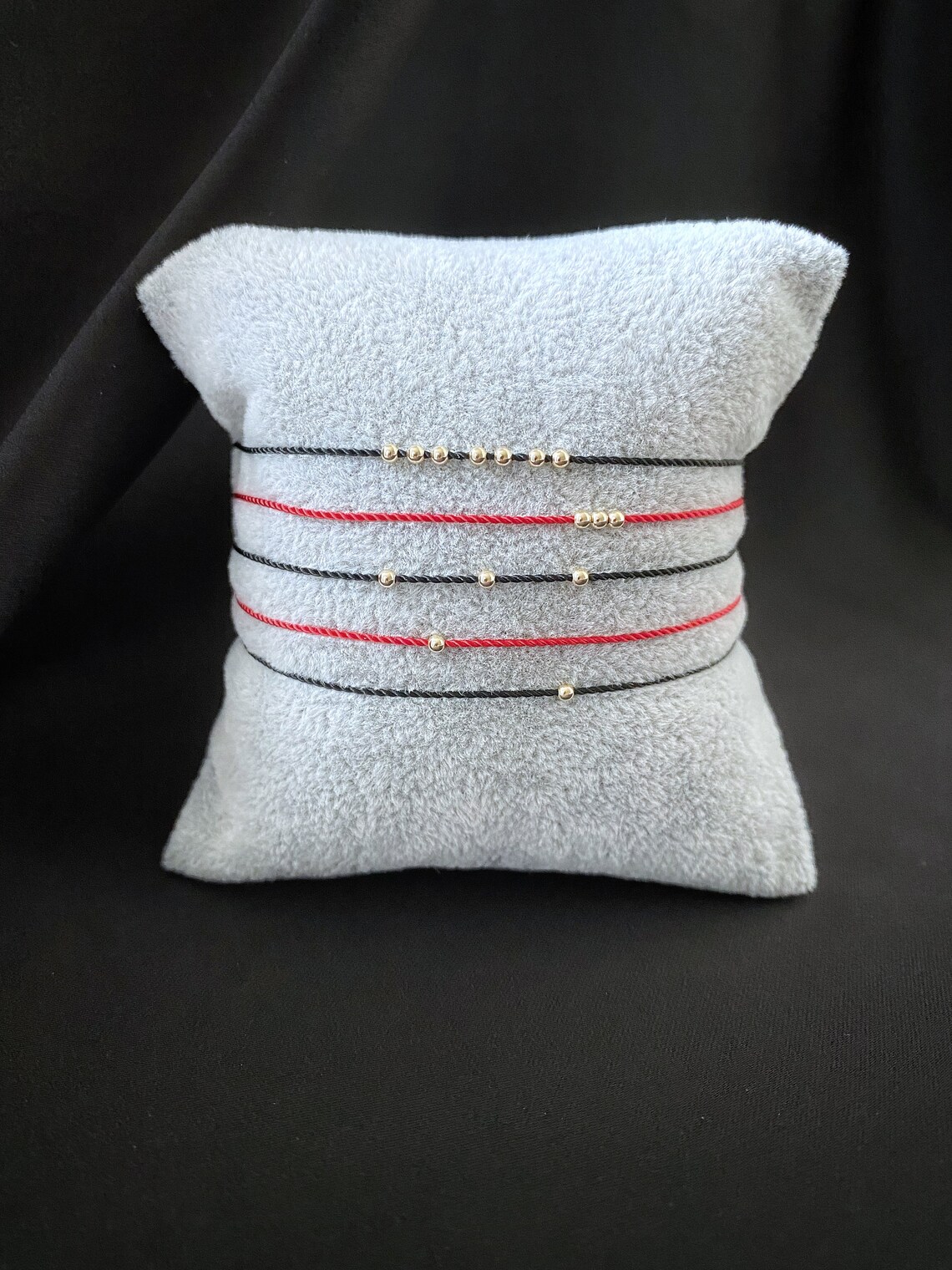 14k Gold Red String Bracelet Silk Cord Red String Bracelet | Etsy