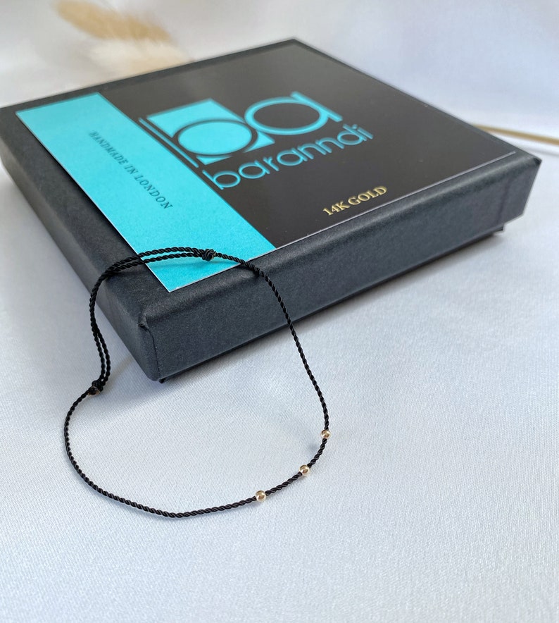 14k Gold Red String Bracelet Silk Cord Red String Bracelet | Etsy