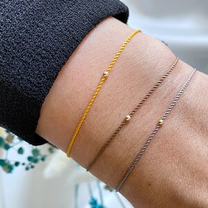 14k Gold Red String Bracelet Silk Cord Red String Bracelet | Etsy