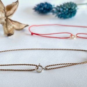Solid 14k Gold Red String Bracelet - Silver Karma Silk Cord Kabbalah ...