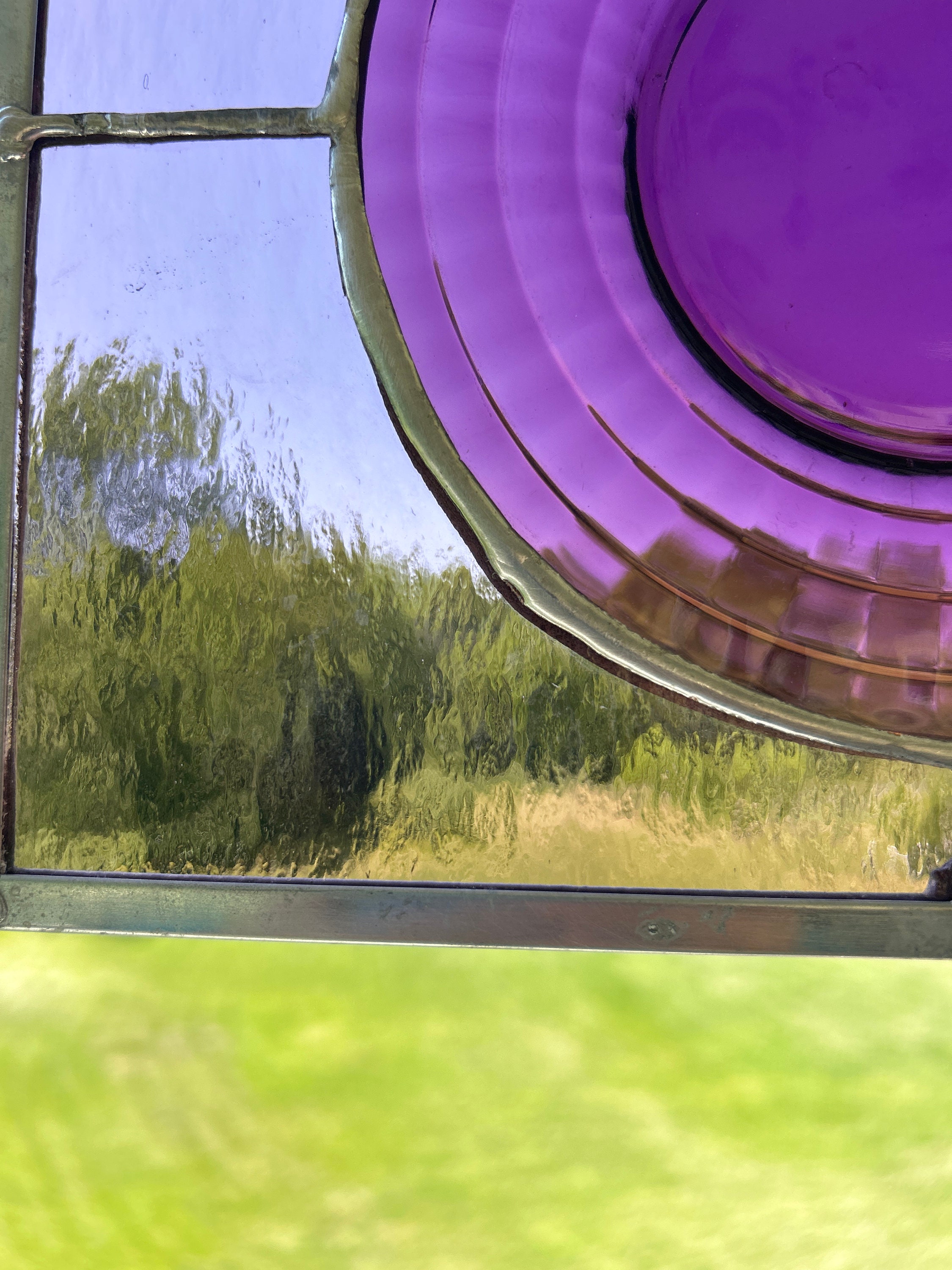Purple Depression Glass Plate in Textured Glass Stained Glass - Etsy