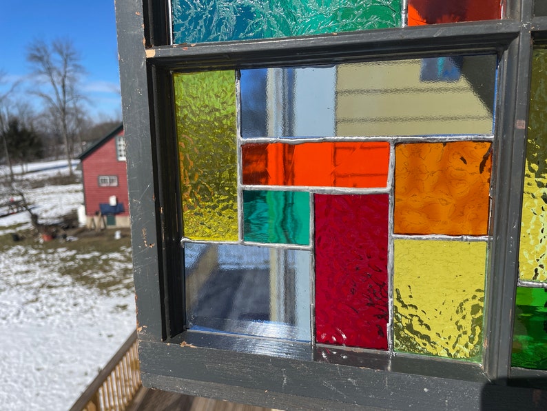 Stained Glass Farm House Window - Etsy