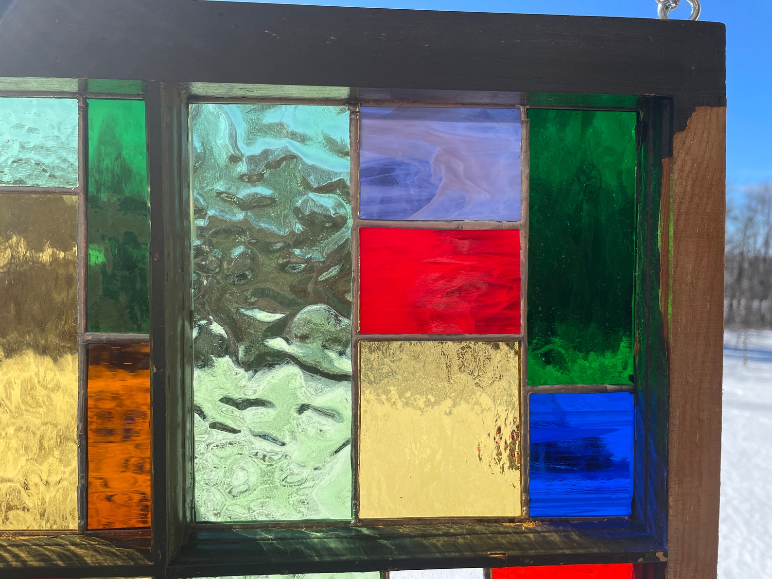 Stained Glass Farm House Window - Etsy