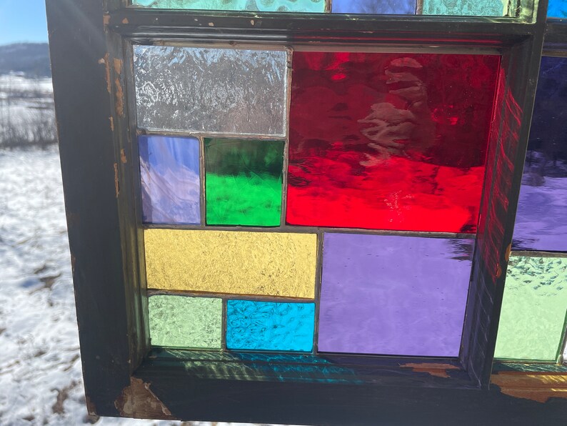Stained Glass Farm House Window - Etsy