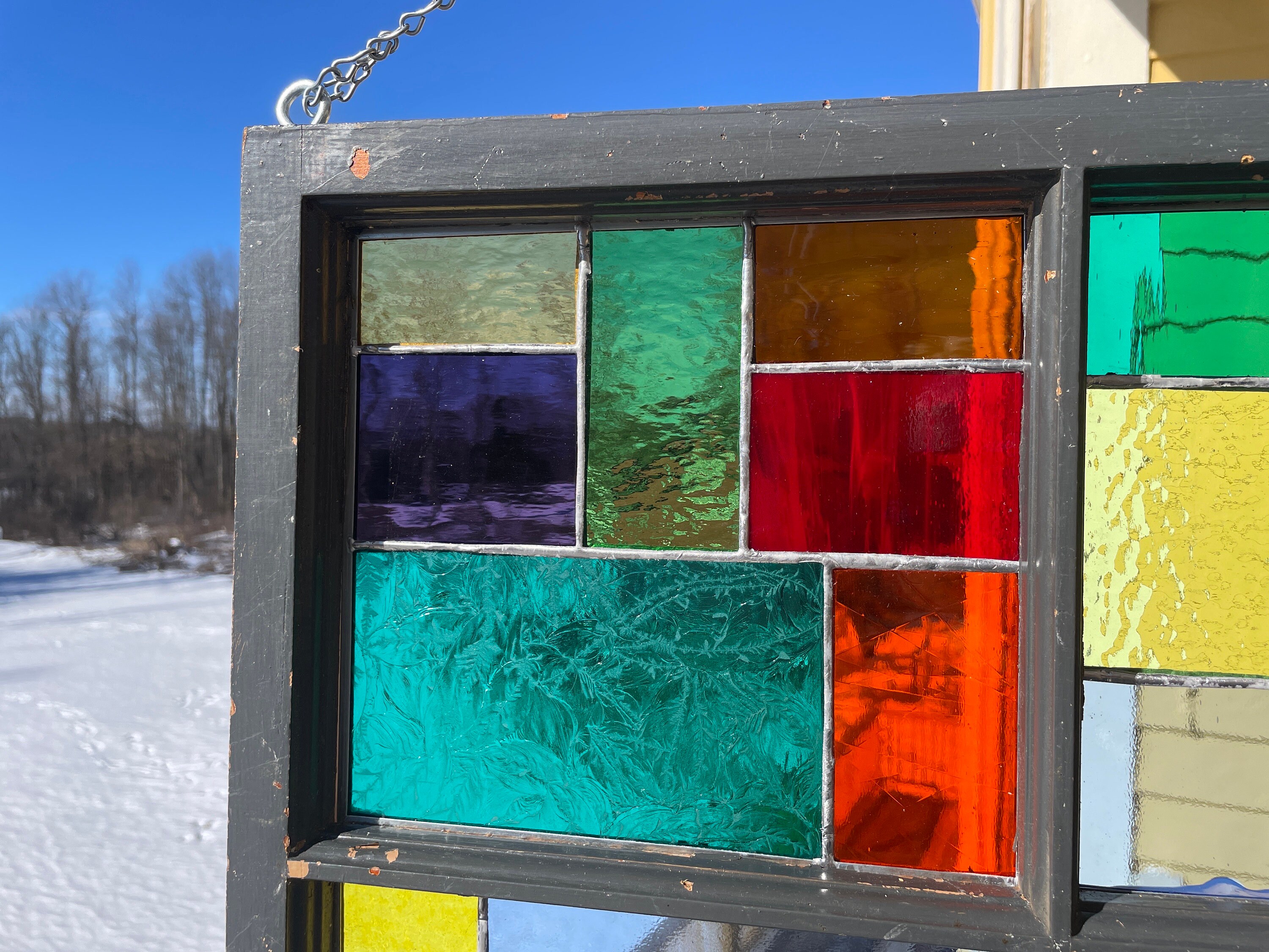 Stained Glass Farm House Window - Etsy