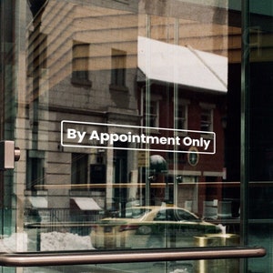 By Appointment Only Vinyl Decal | Custom Decal | Window Decal ...