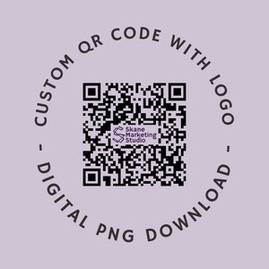 Custom QR Code | Digital Download | QR Code With Logo | Color QR Code ...