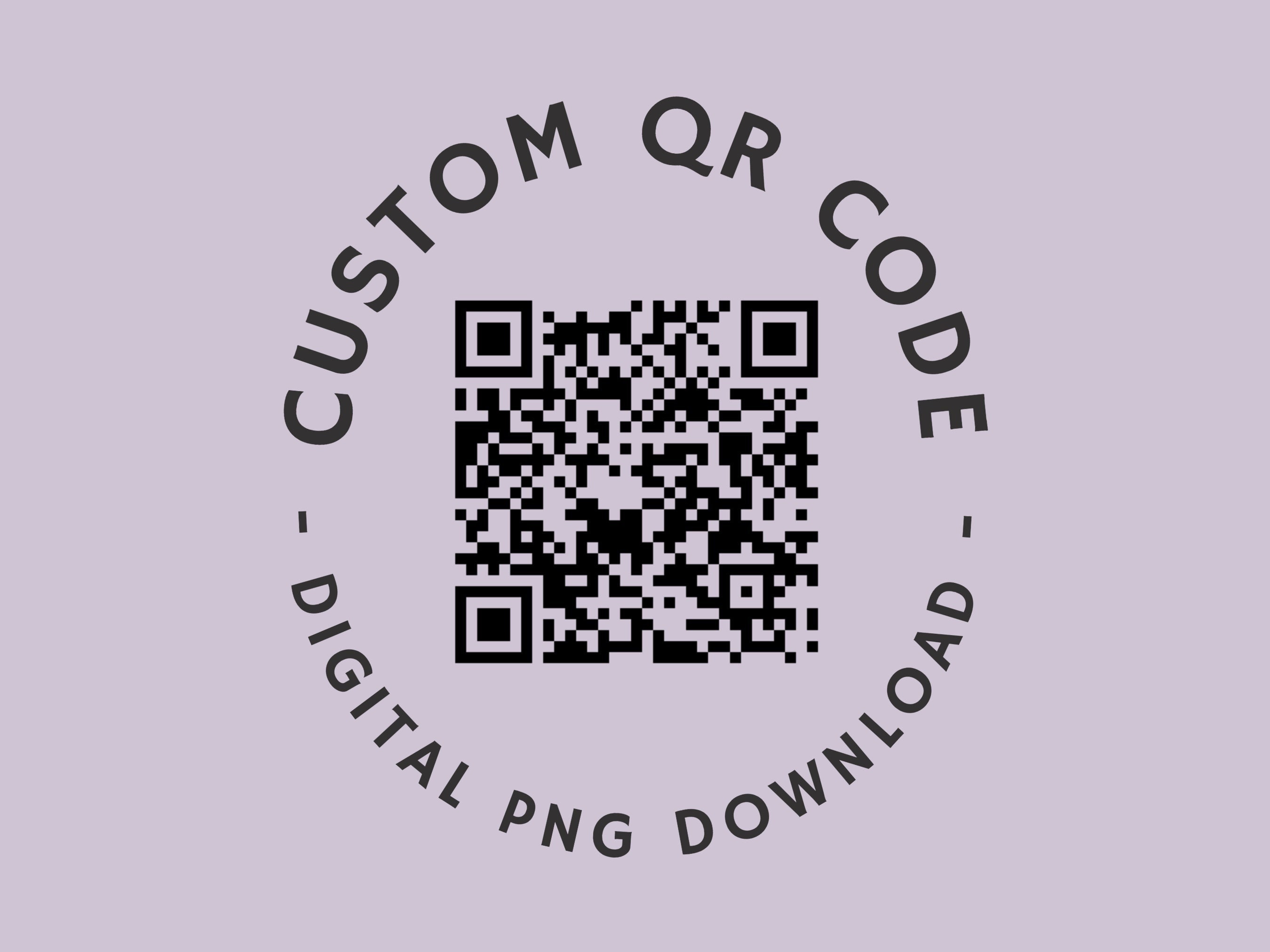 Custom QR Code | Digital Download | QR Code With Logo | Color QR Code ...