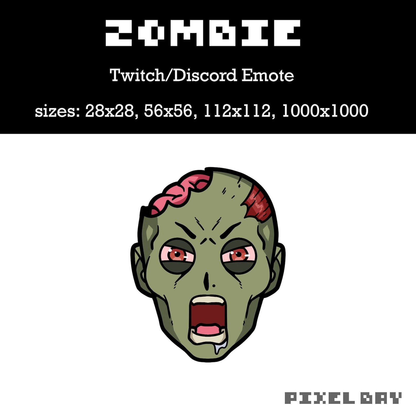 Zombie - Twitch/discord Emote - Halloween Theme Emote - Digital ...