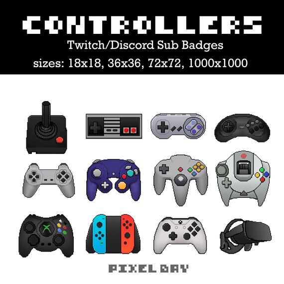 Twitch Sub Badges Controller Twitch/Discord Sub Badges | Etsy