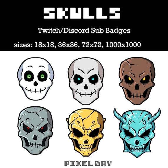Drawing & Illustration Digital Art & Collectibles Skull Twitch Sub ...