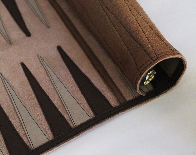 Travel Backgammon Set, Leather With Stone Pieces. - Etsy