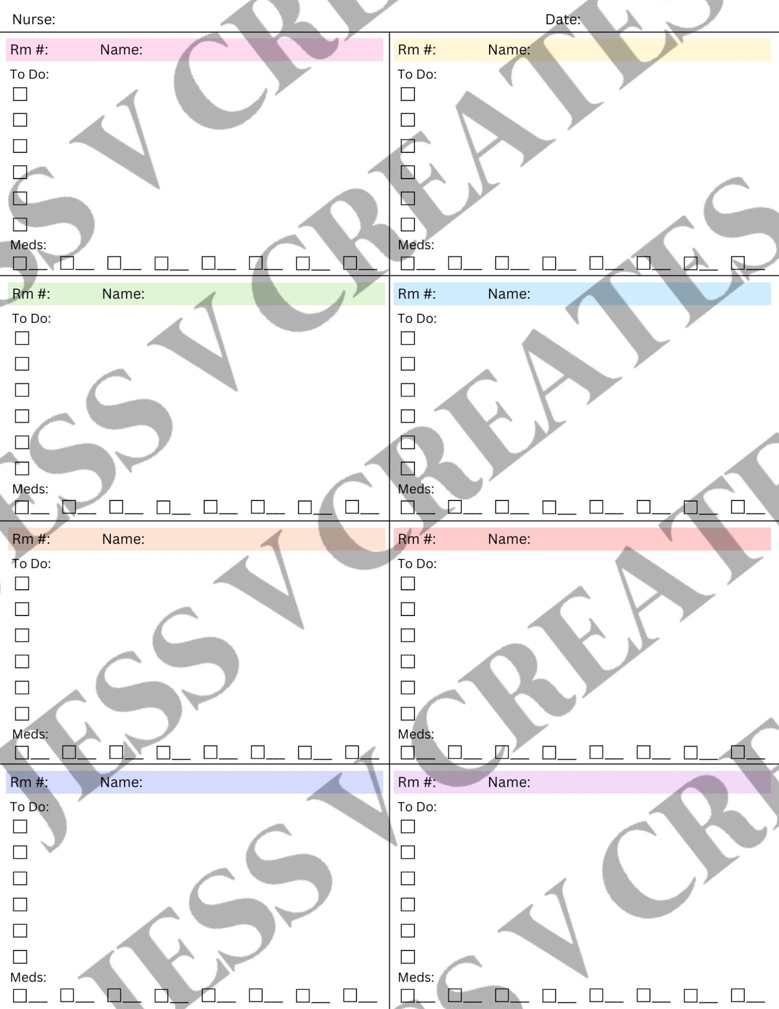 Nursing to Do List - Inpatient RN - Etsy