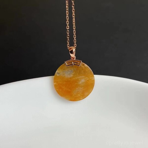 Jade Circle Pendant - Etsy