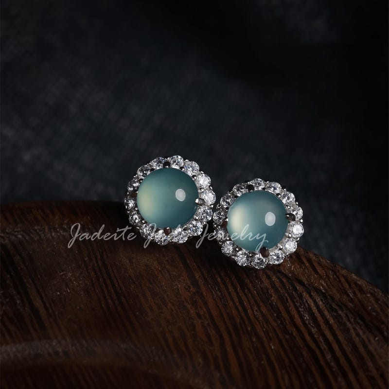 Icy Blue Jade Earring - Etsy