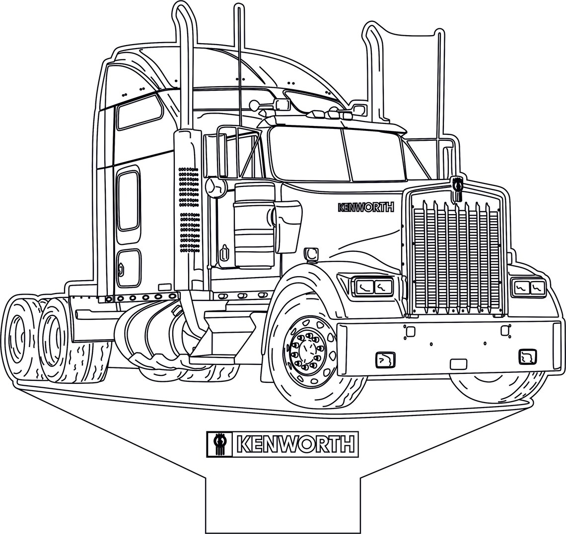 Kenworth Vector Illustration File.cdr,ai,dxf,svg,eps,kenworth,truck ...
