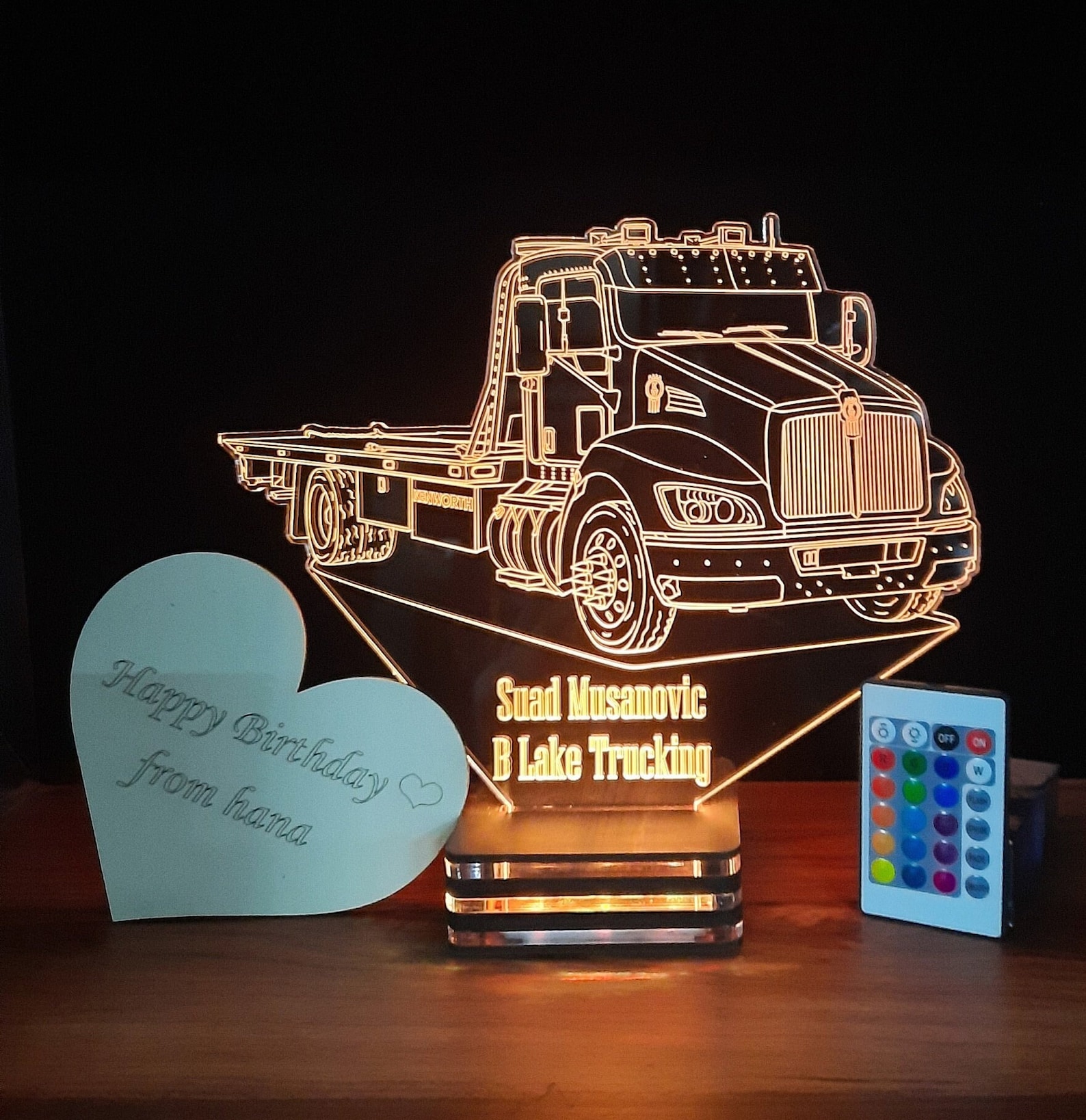 Kenworth,personalized 3 D Lamp Design,present,gift,birthday,lamp Night ...