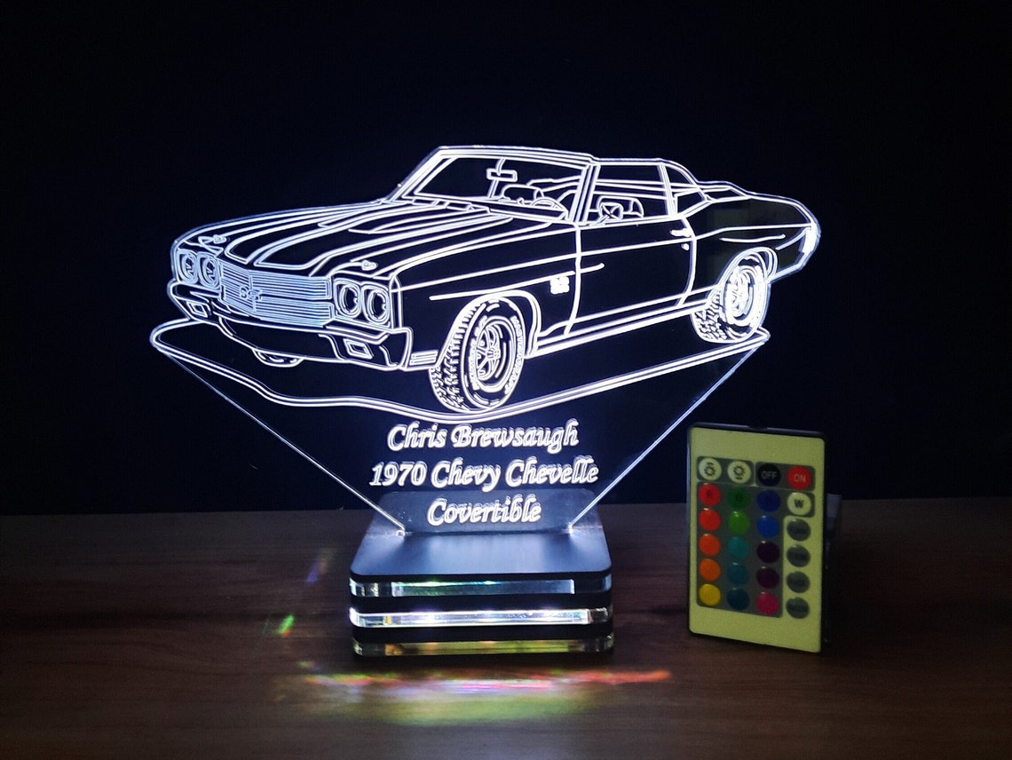 Personalized 3d Lamp,chevrolet,chevy,birthday,lamp Night,classic Car ...