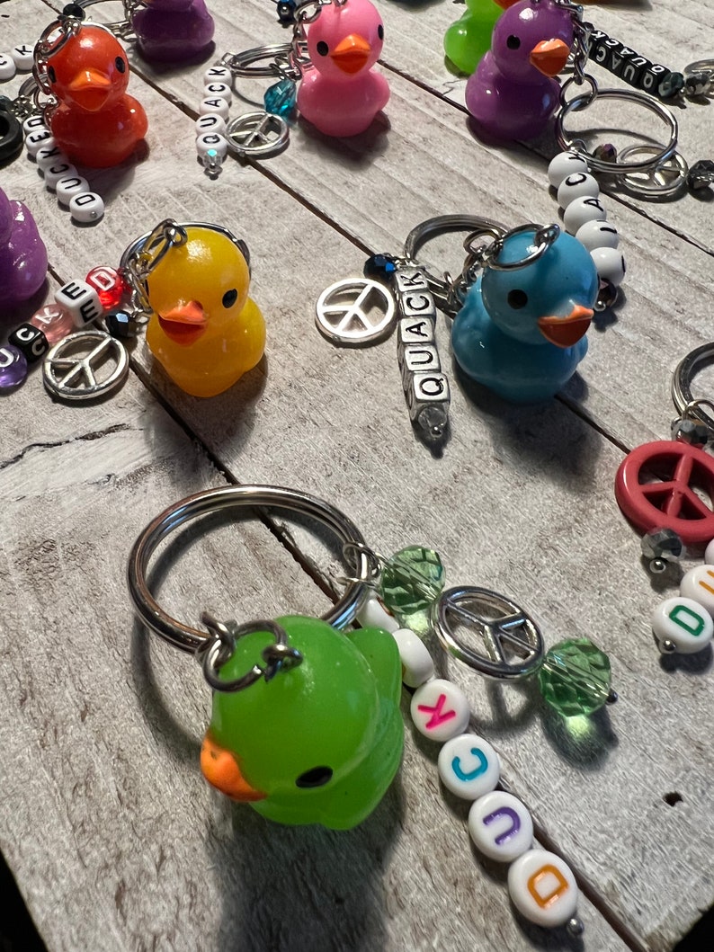 Duck Duck Key Chain Ducking Keychain Ducked Keyring Duck Me Keychain ...