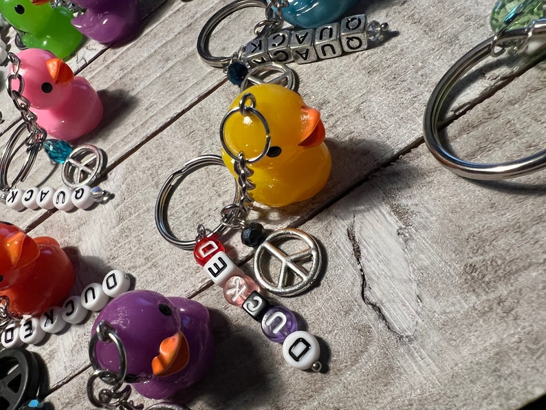Duck Duck Key Chain Ducking Keychain Ducked Keyring Duck Me Keychain ...
