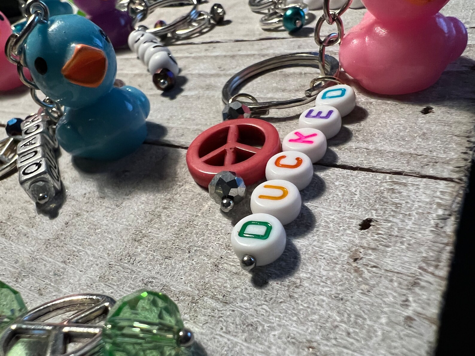 Duck Duck Key Chain Ducking Keychain Ducked Keyring Duck Me Keychain ...