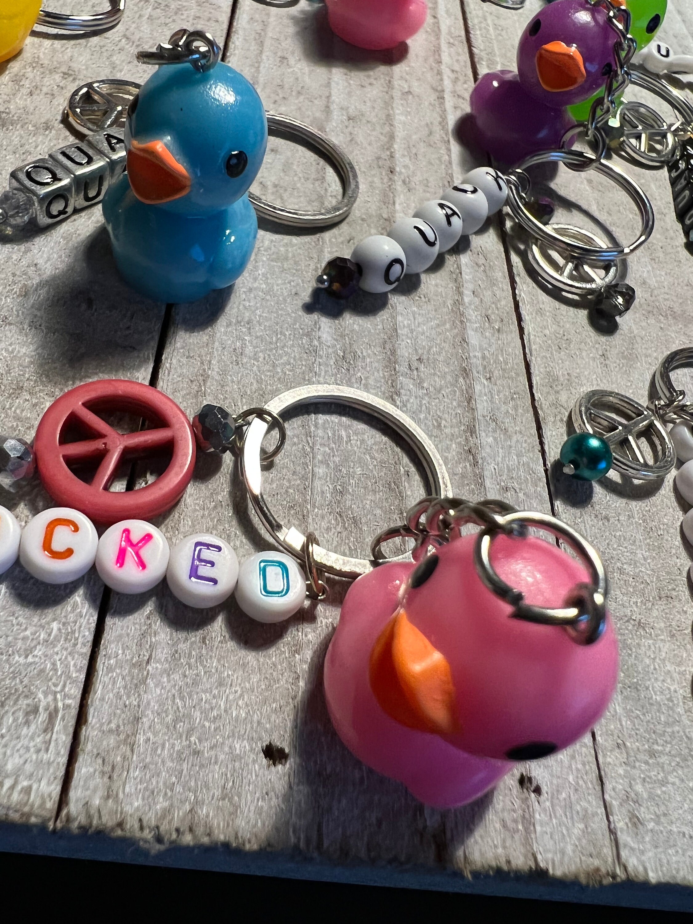 Duck Duck Key Chain Ducking Keychain Ducked Keyring Duck Me Keychain ...