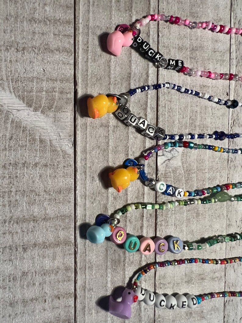 Duck Duck Beaded Rear-view Mirror Dangler Ducked Ducks - Etsy