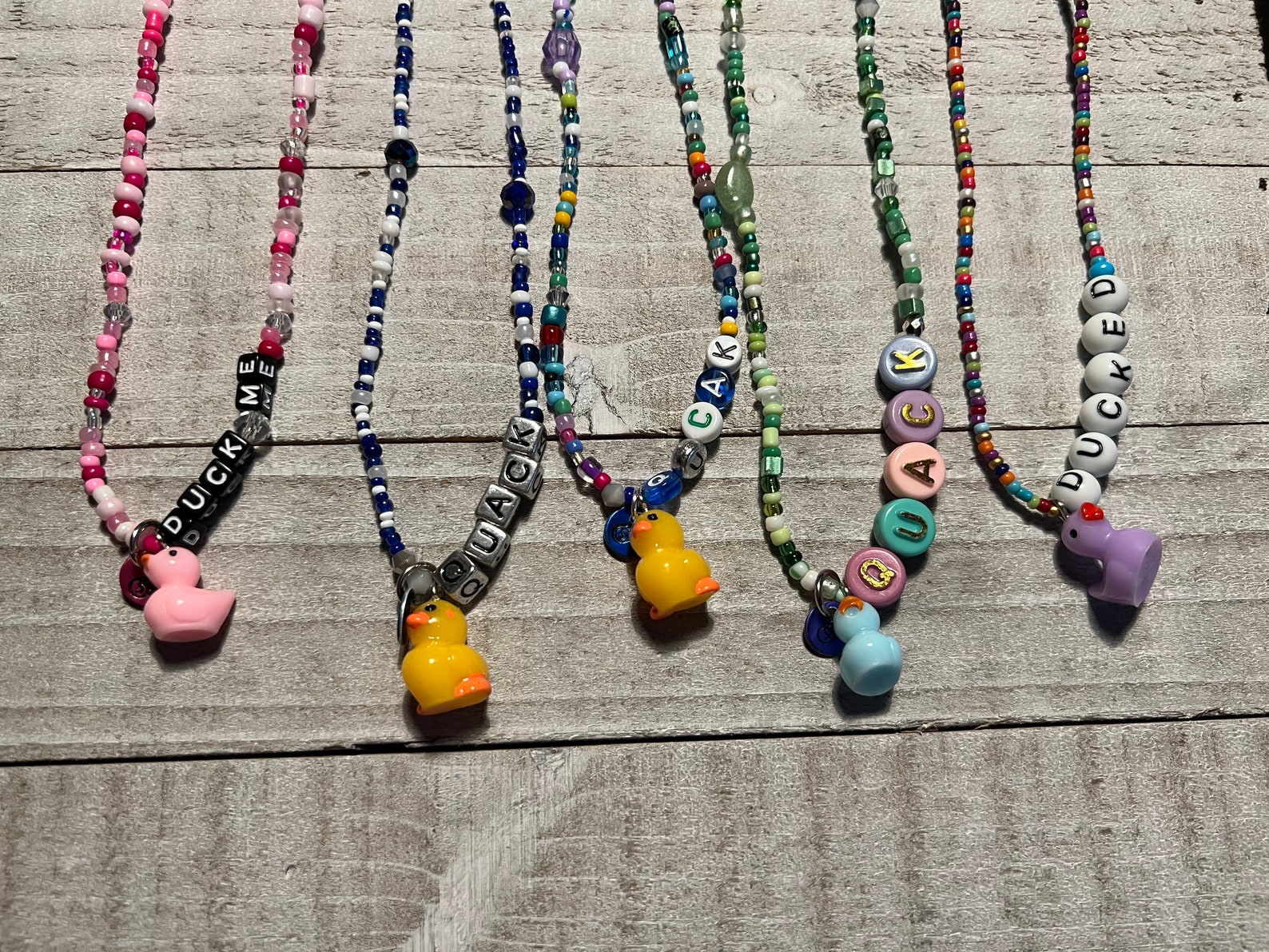 Duck Duck Beaded Rear-view Mirror Dangler Ducked Ducks - Etsy