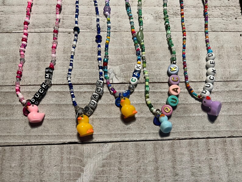 Duck Duck Beaded Rear-view Mirror Dangler Ducked Ducks - Etsy