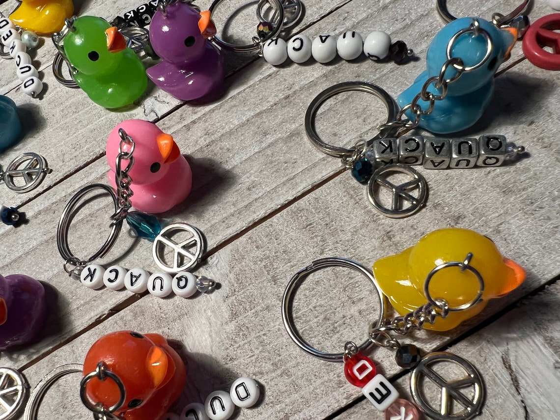 Duck Duck Key Chain Ducking Keychain Ducked Keyring Duck Me Keychain ...