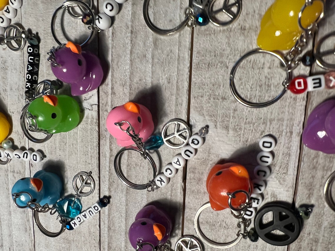 Duck Duck Key Chain Ducking Keychain Ducked Keyring Duck Me Keychain ...